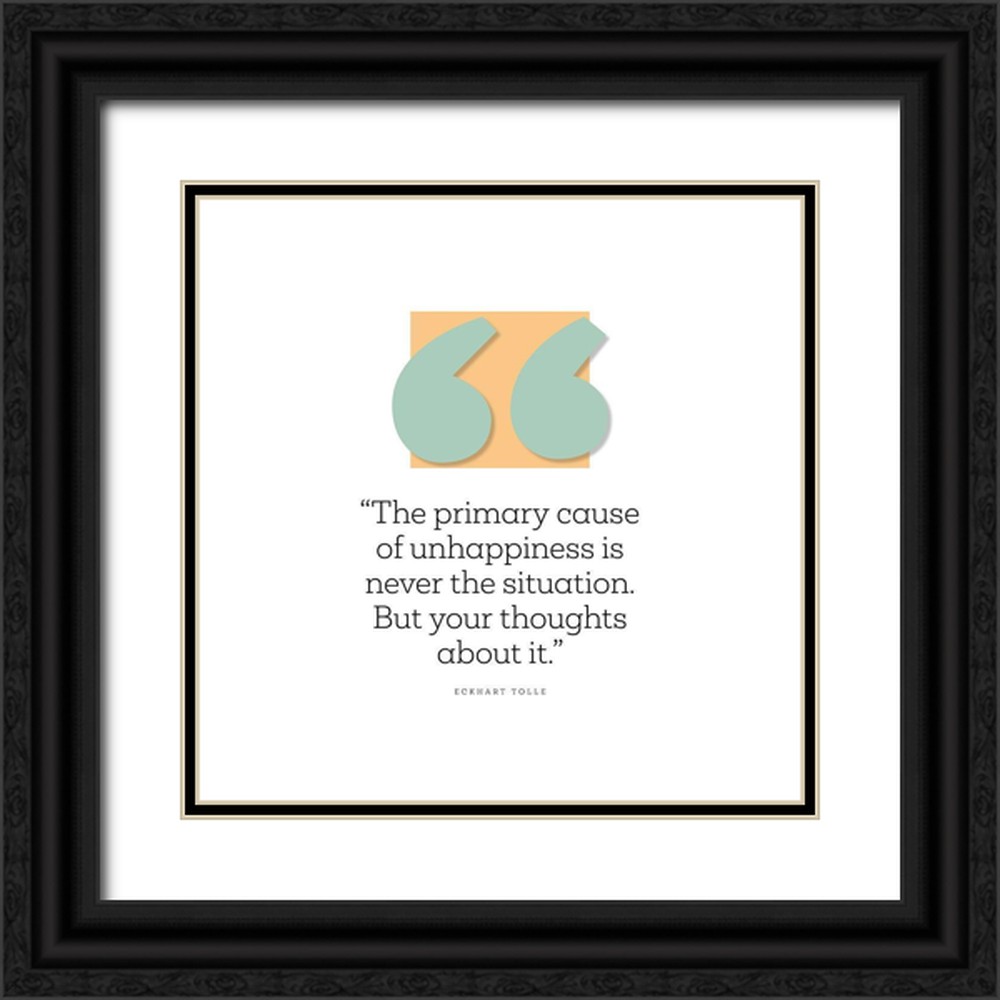 ArtsyQuotes 12x12 Black Ornate Wood Framed with Double Matting Museum ...