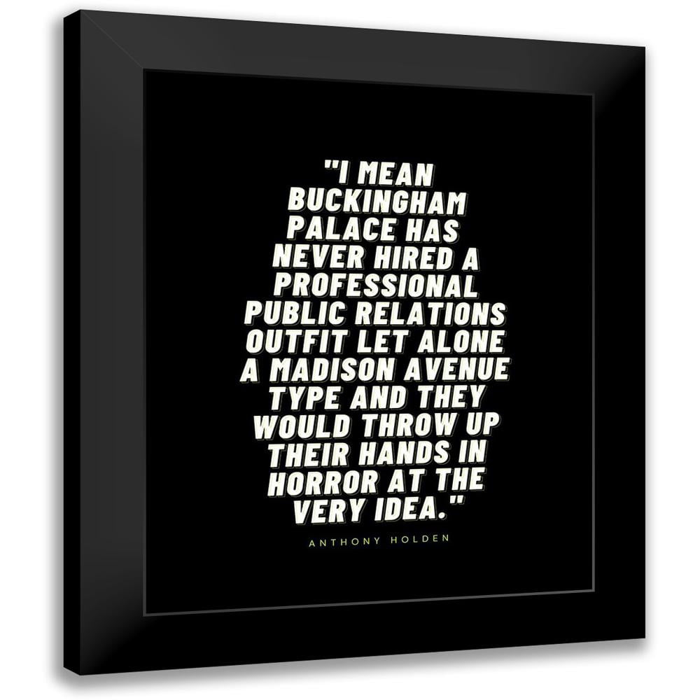ArtsyQuotes 12x14 Black Modern Framed Museum Art Print Titled - Anthony ...