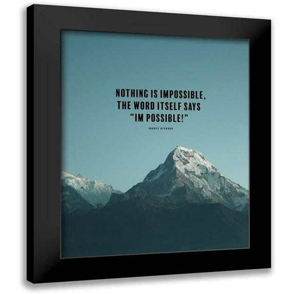 ArtsyQuotes 12x14 Black Modern Framed Museum Art Print Titled - Audrey ...