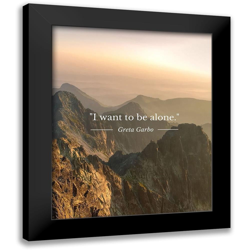 ArtsyQuotes 12x14 Black Modern Framed Museum Art Print Titled - Greta ...