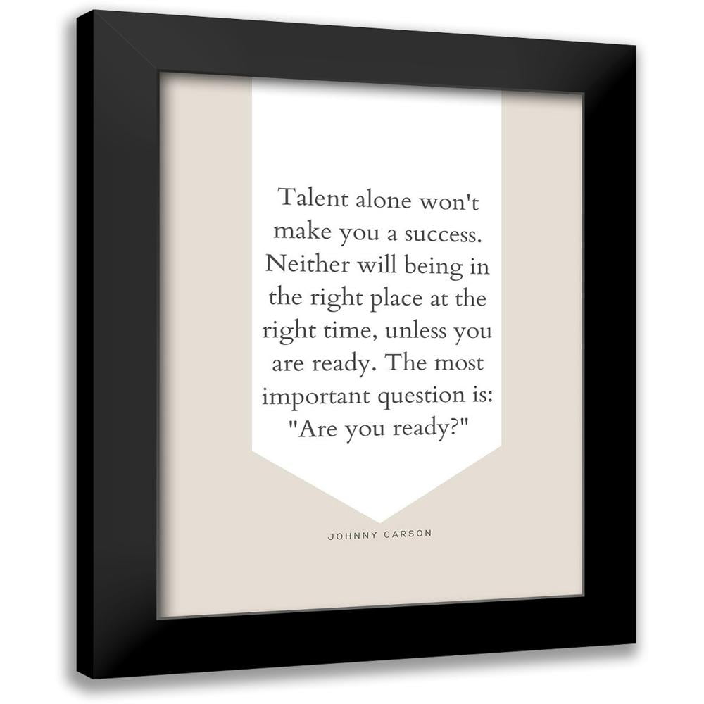ArtsyQuotes 12x14 Black Modern Framed Museum Art Print Titled - Johnny ...
