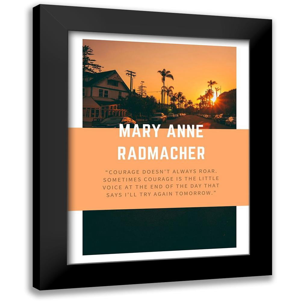 ArtsyQuotes 12x14 Black Modern Framed Museum Art Print Titled - Mary ...