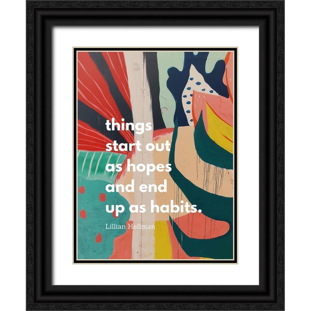 ArtsyQuotes 12x14 Black Ornate Wood Framed with Double Matting Museum ...