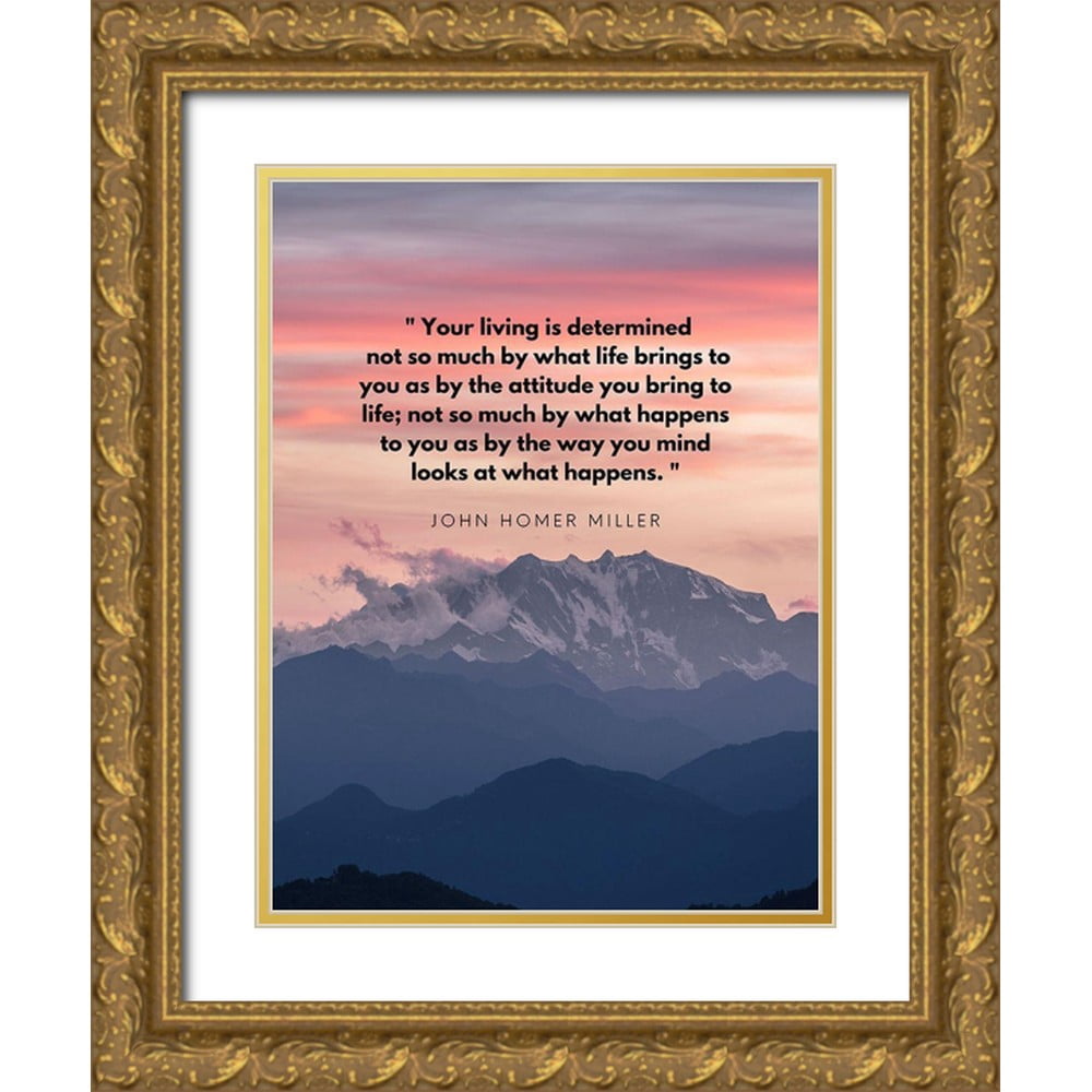 ArtsyQuotes 12x14 Gold Ornate Wood Framed with Double Matting Museum ...