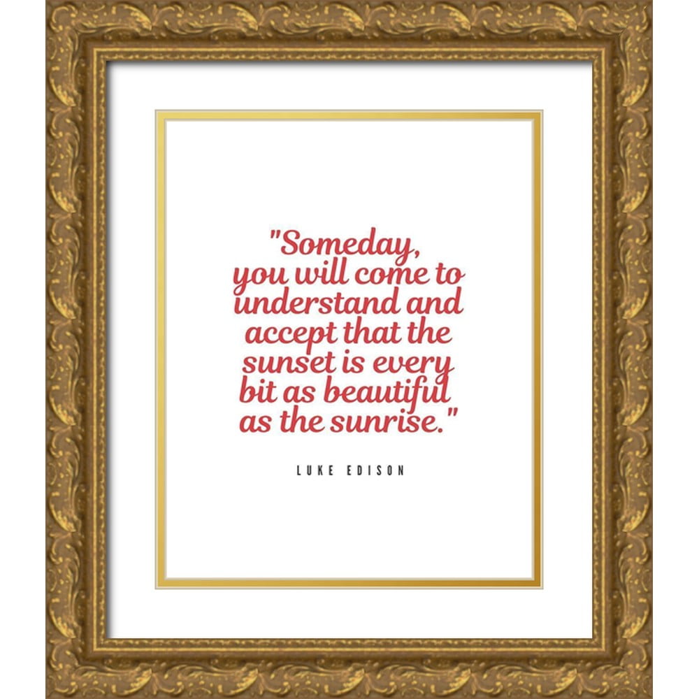 ArtsyQuotes 12x14 Gold Ornate Wood Framed with Double Matting Museum ...