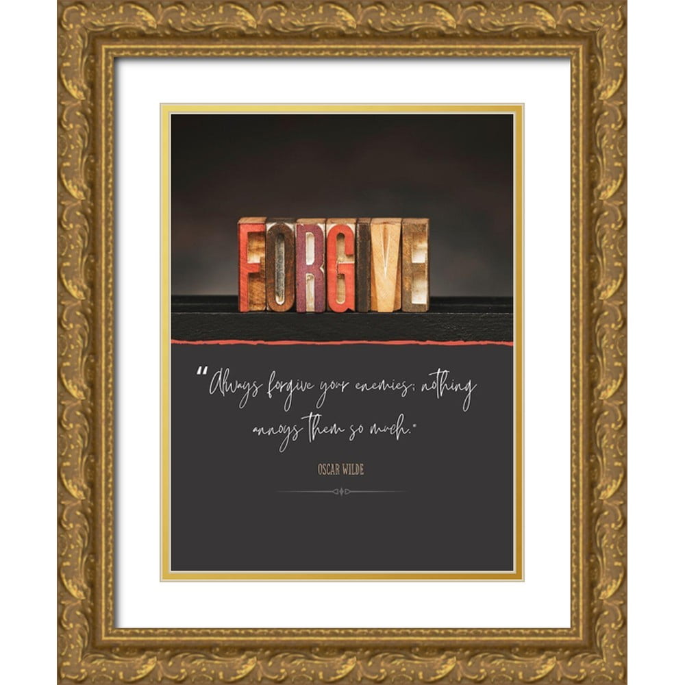 ArtsyQuotes 12x14 Gold Ornate Wood Framed with Double Matting Museum ...