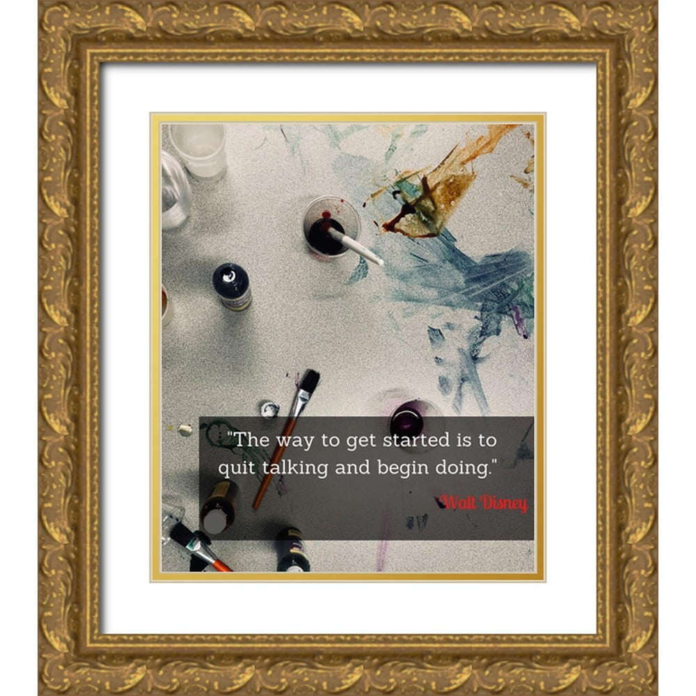 ArtsyQuotes 12x14 Gold Ornate Wood Framed with Double Matting Museum ...