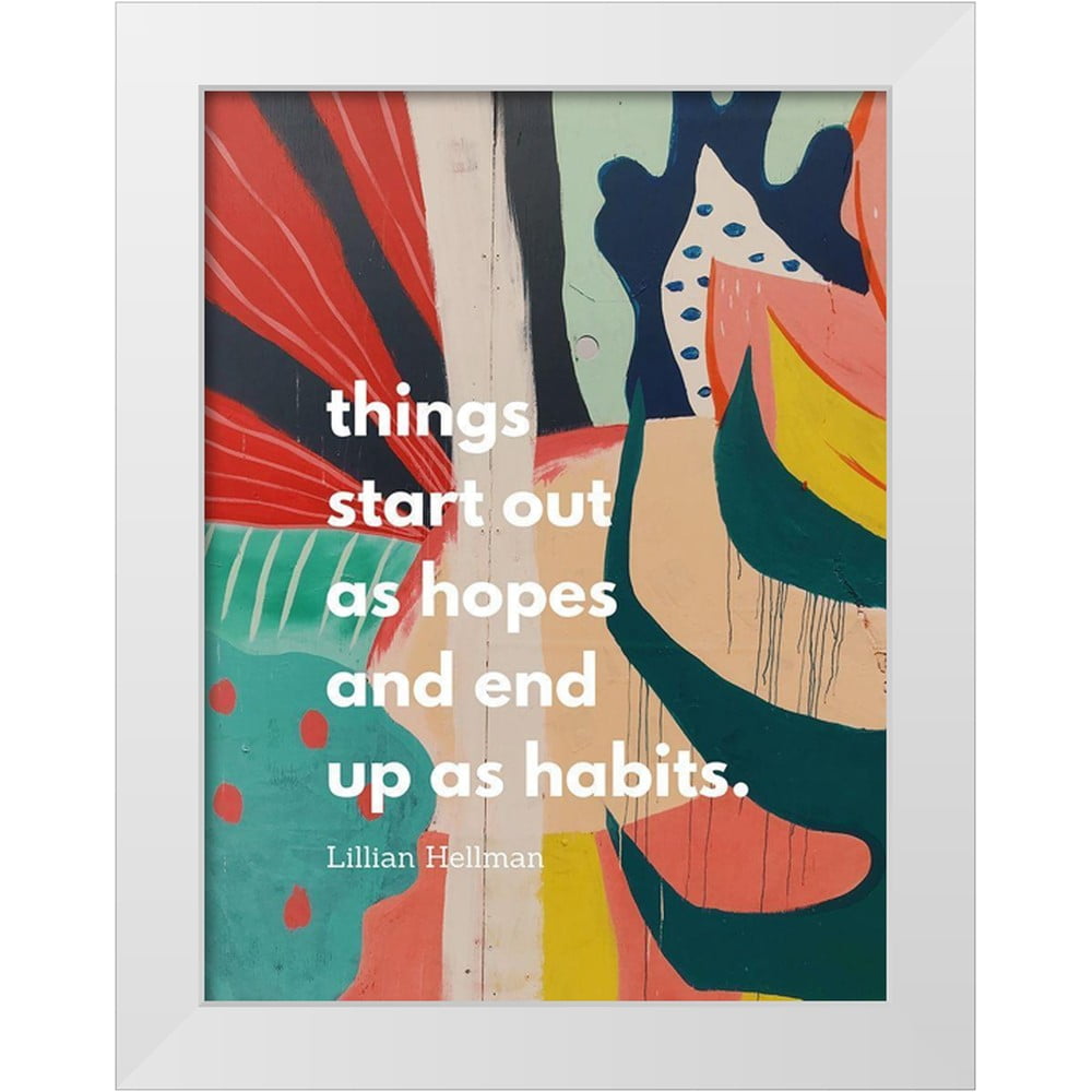 ArtsyQuotes 12x14 White Modern Wood Framed Museum Art Print Titled ...