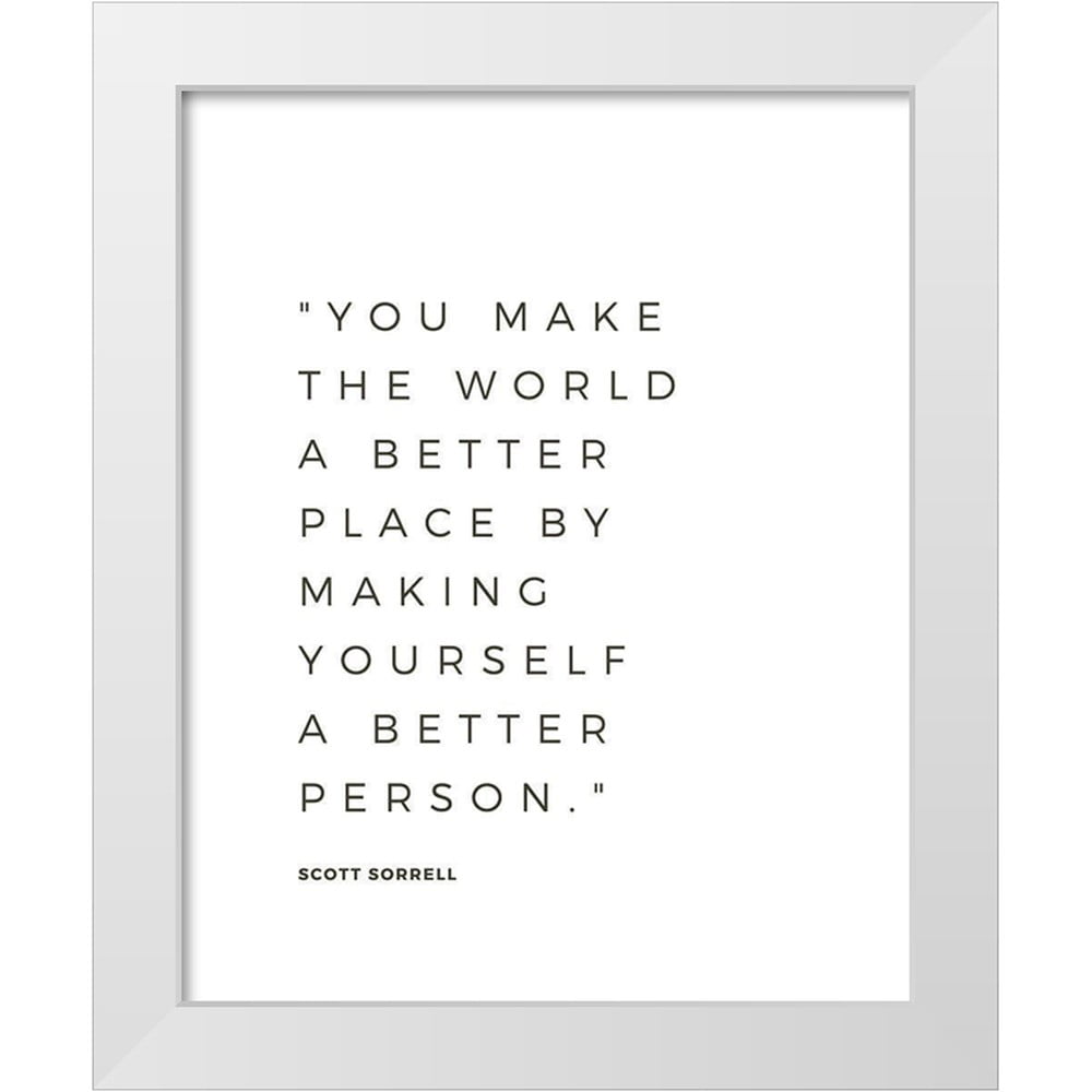 ArtsyQuotes 12x14 White Modern Wood Framed Museum Art Print Titled ...