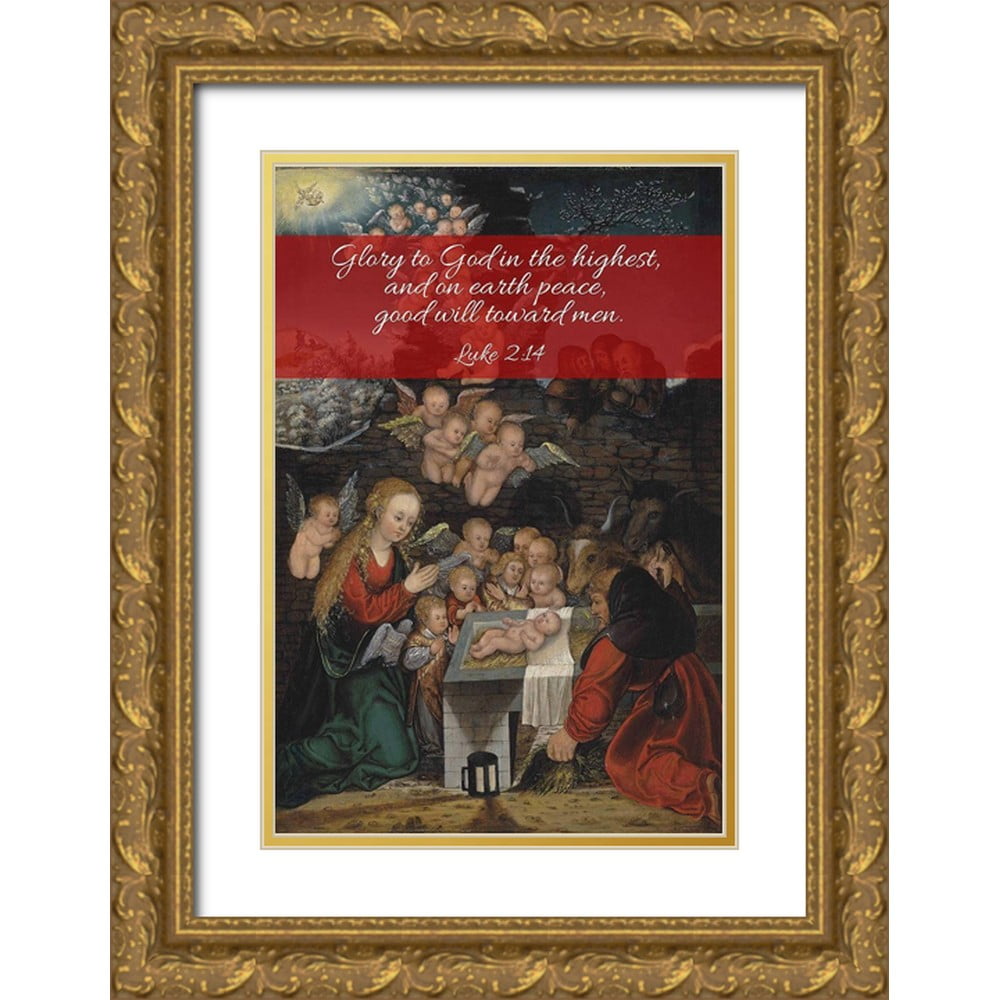 ArtsyQuotes 13x18 Gold Ornate Wood Framed with Double Matting Museum ...