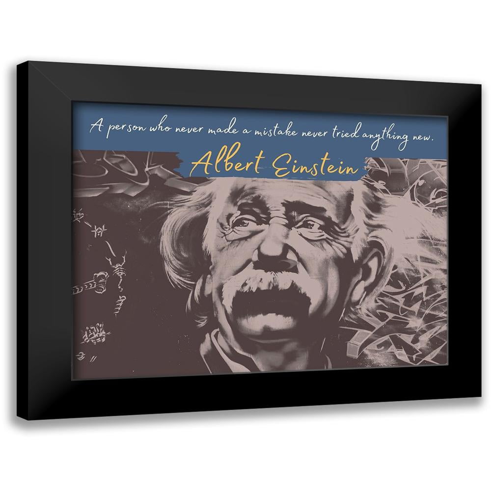 ArtsyQuotes 14x12 Black Modern Framed Museum Art Print Titled - Albert ...