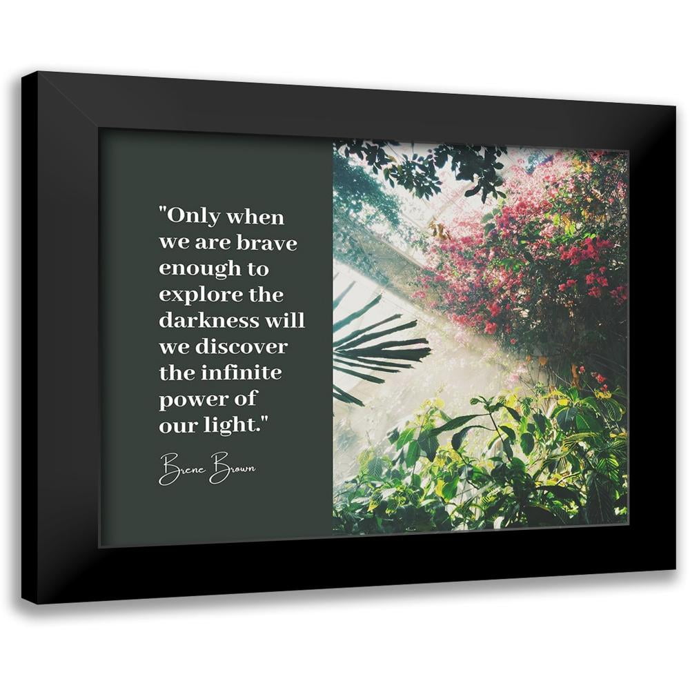 ArtsyQuotes 14x12 Black Modern Framed Museum Art Print Titled - Brene ...