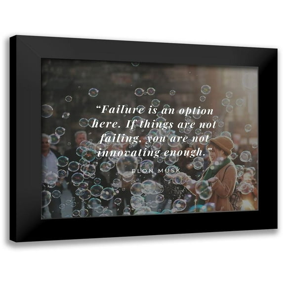 ArtsyQuotes 14x12 Black Modern Framed Museum Art Print Titled - Elon ...