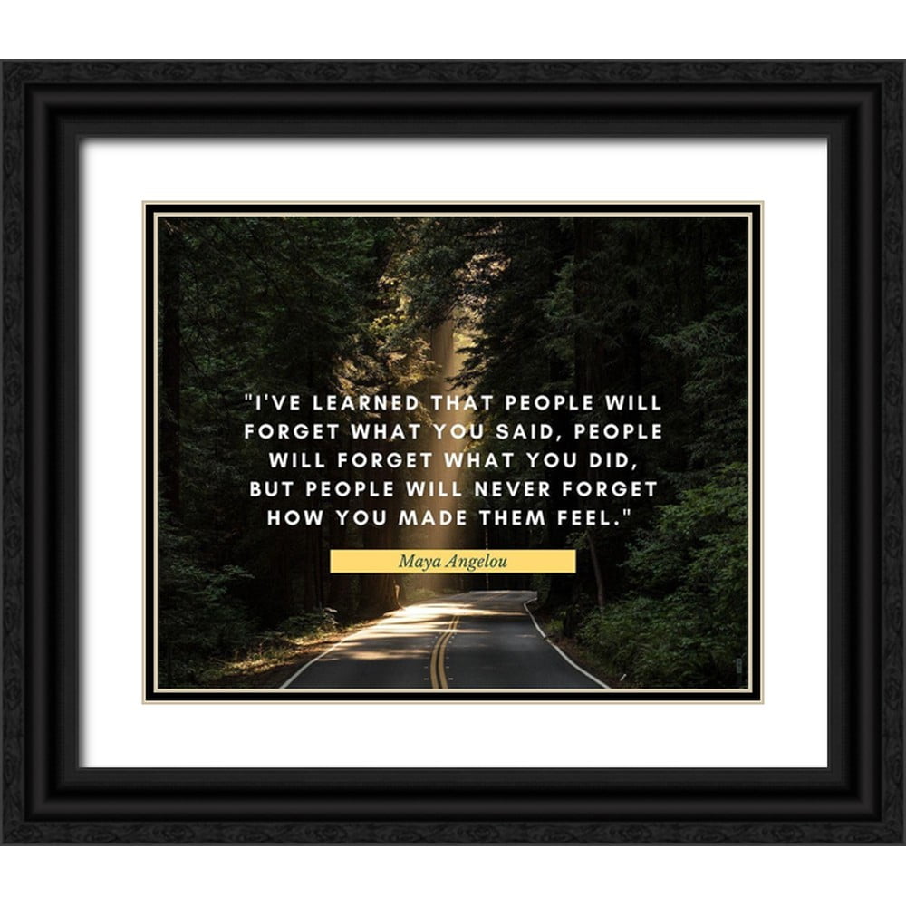 ArtsyQuotes 14x12 Black Ornate Wood Framed with Double Matting Museum ...