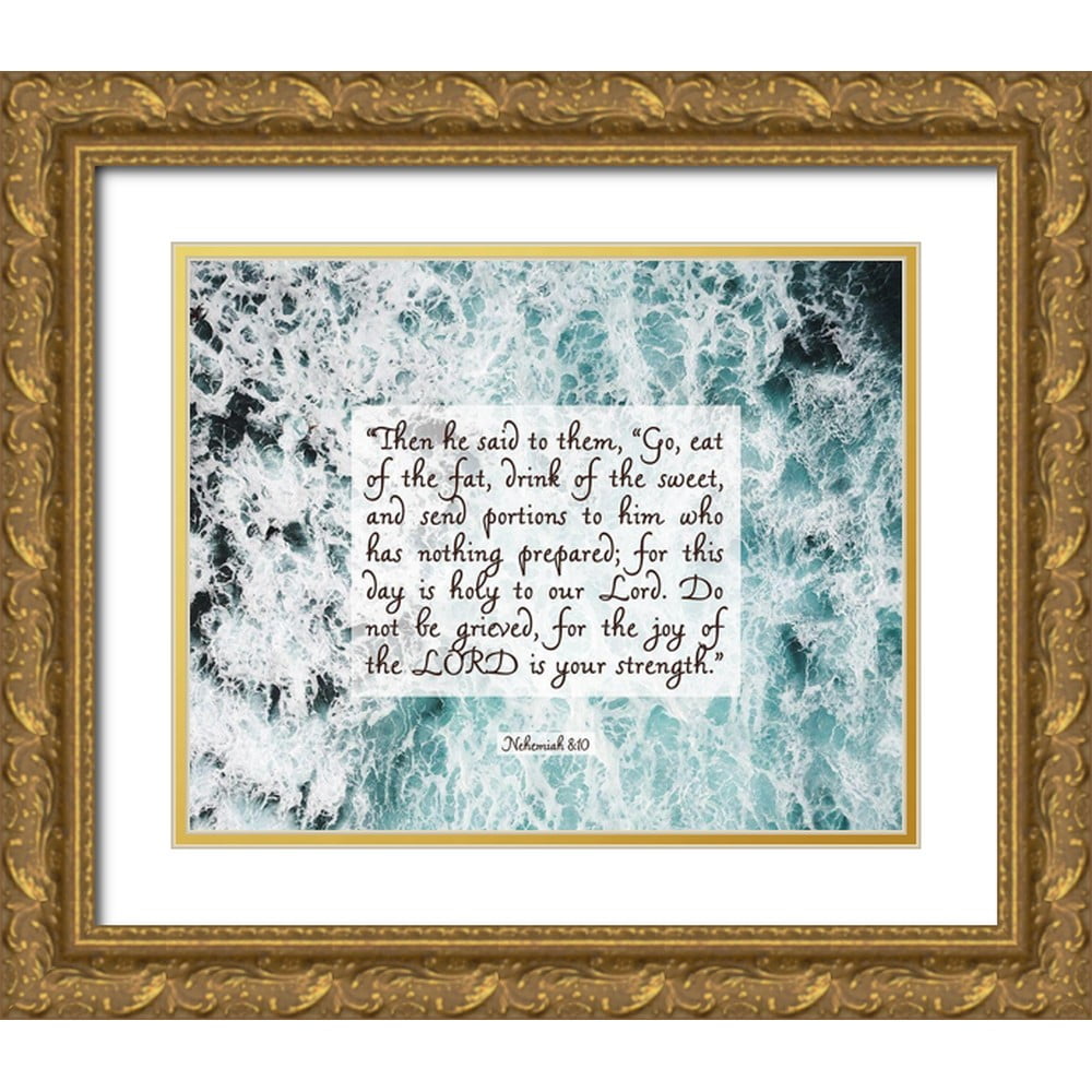ArtsyQuotes 14x12 Gold Ornate Wood Framed with Double Matting Museum ...