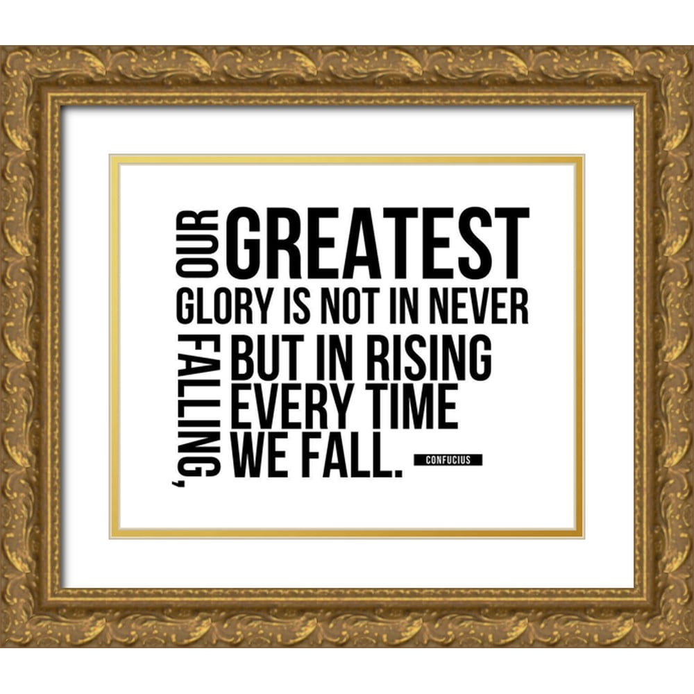 ArtsyQuotes 14x12 Gold Ornate Wood Framed with Double Matting Museum ...