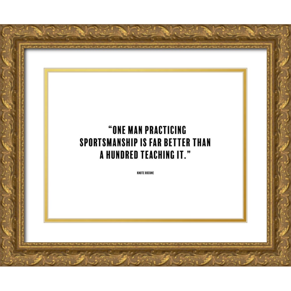 ArtsyQuotes 14x12 Gold Ornate Wood Framed with Double Matting Museum ...