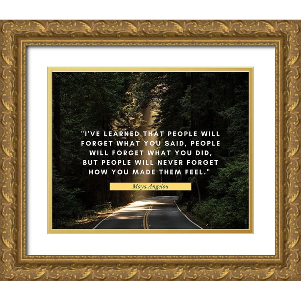 ArtsyQuotes 14x12 Gold Ornate Wood Framed with Double Matting Museum ...