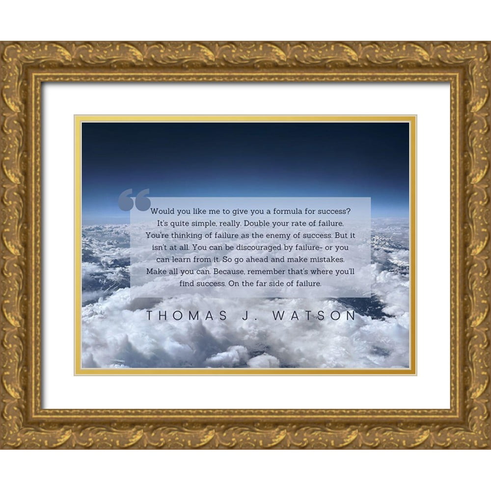 ArtsyQuotes 14x12 Gold Ornate Wood Framed with Double Matting Museum ...