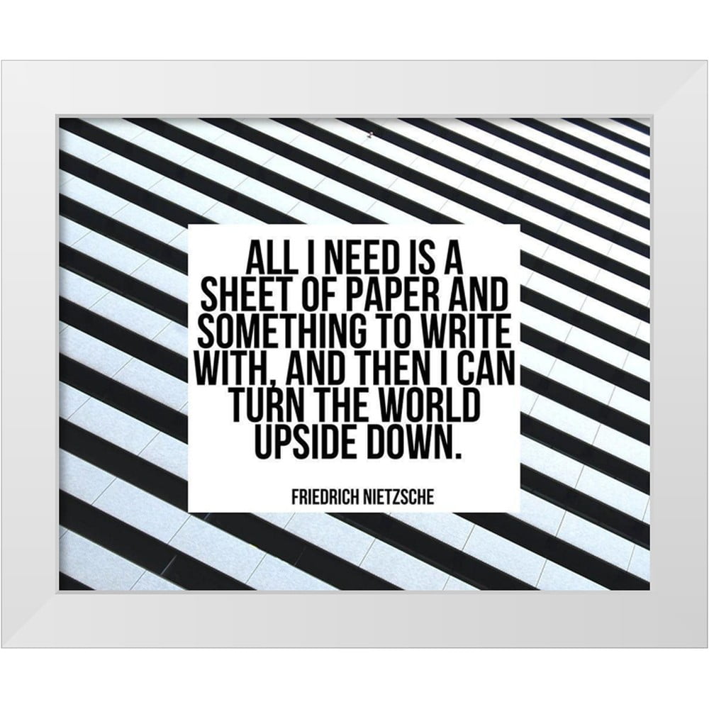 ArtsyQuotes 14x12 White Modern Wood Framed Museum Art Print Titled ...