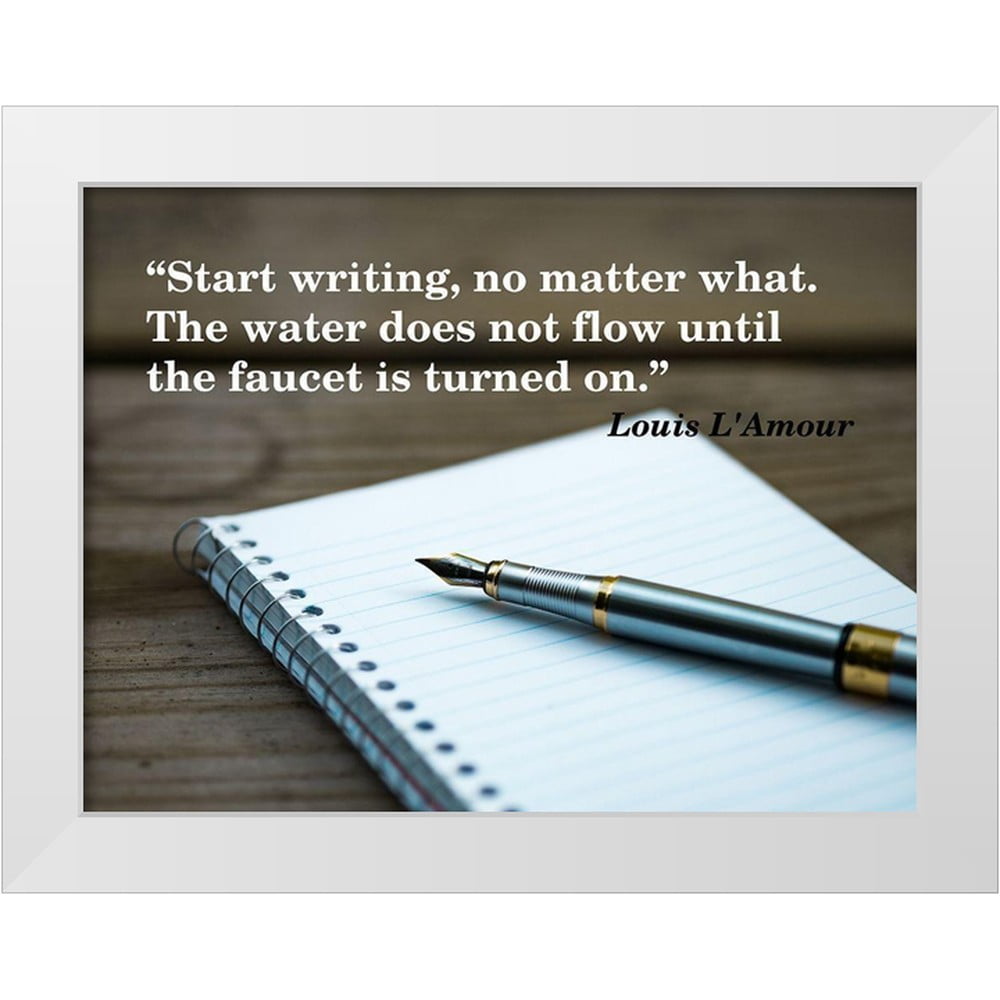 ArtsyQuotes 14x12 White Modern Wood Framed Museum Art Print Titled ...