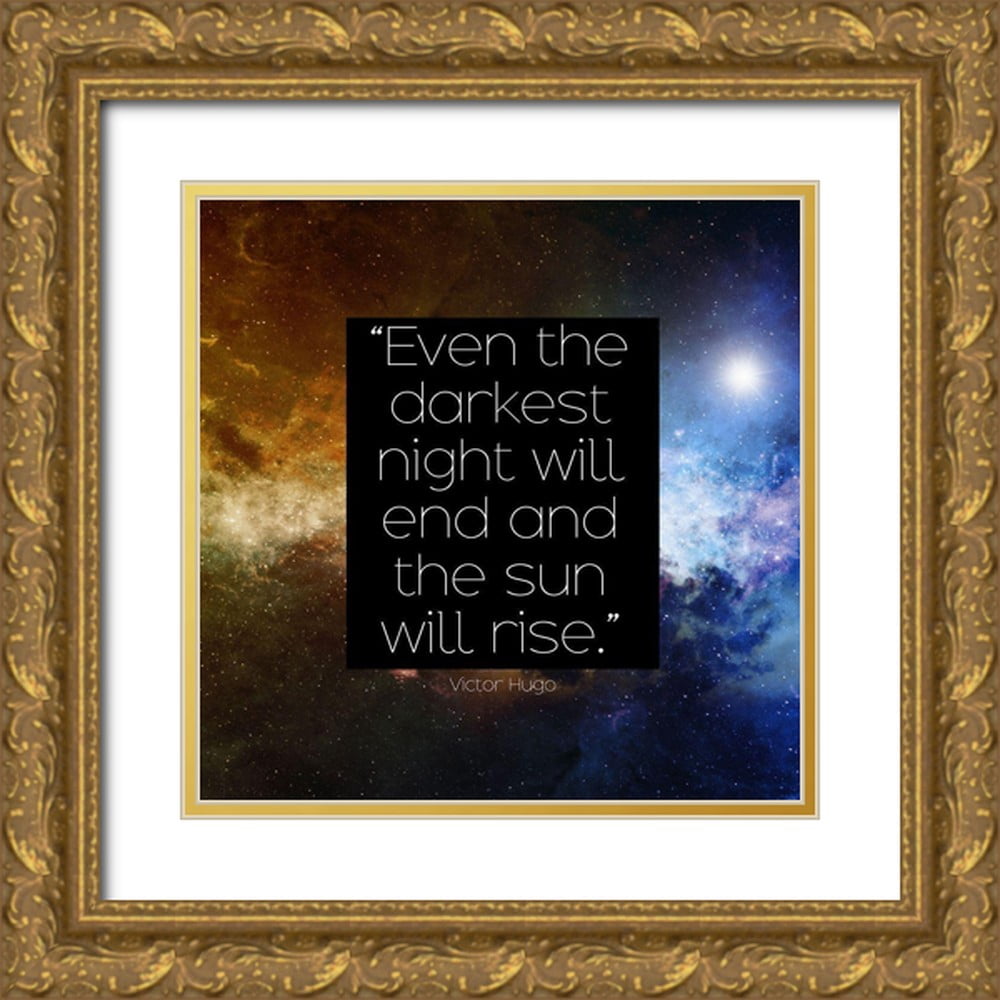 ArtsyQuotes 15x15 Gold Ornate Wood Framed with Double Matting Museum ...