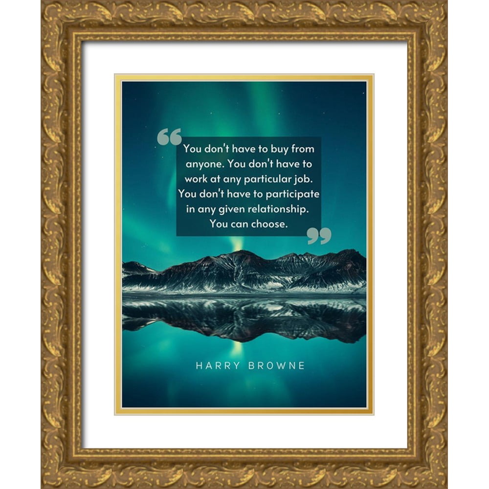 ArtsyQuotes 15x18 Gold Ornate Wood Framed with Double Matting Museum ...