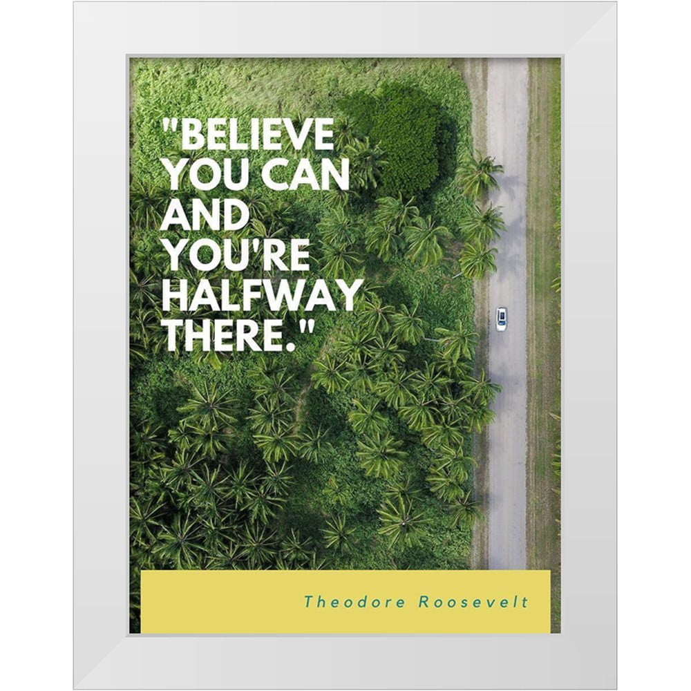 ArtsyQuotes 15x18 White Modern Wood Framed Museum Art Print Titled ...