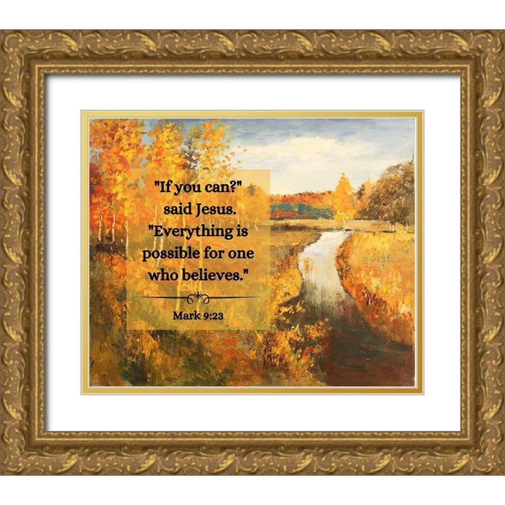 ArtsyQuotes 17x15 Gold Ornate Wood Framed with Double Matting Museum ...