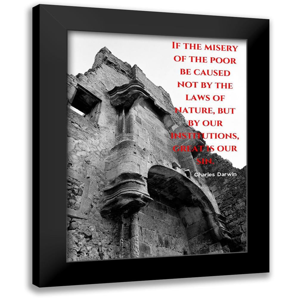 ArtsyQuotes 19x24 Black Modern Framed Museum Art Print Titled - Charles ...