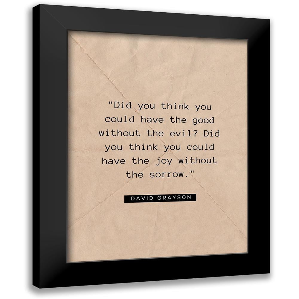 ArtsyQuotes 19x24 Black Modern Framed Museum Art Print Titled - David ...