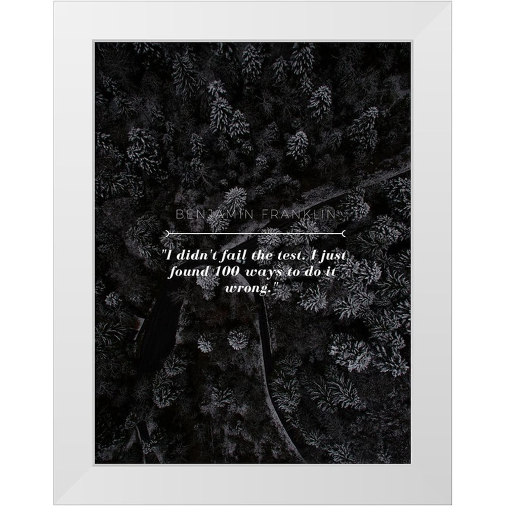 ArtsyQuotes 19x24 White Modern Wood Framed Museum Art Print Titled ...