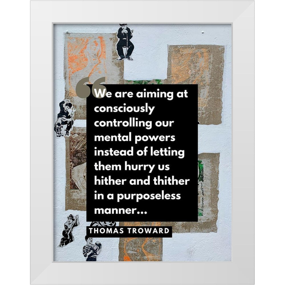 ArtsyQuotes 19x24 White Modern Wood Framed Museum Art Print Titled ...
