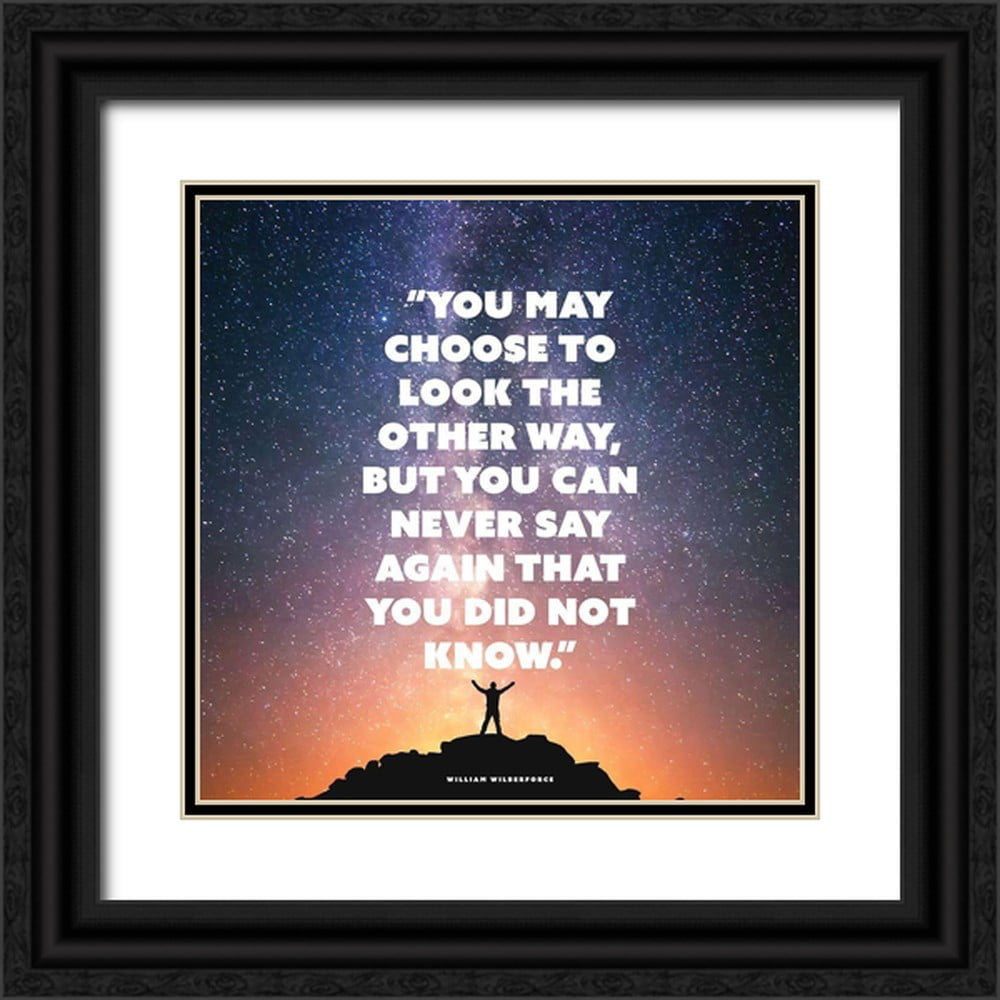 ArtsyQuotes 20x20 Black Ornate Wood Framed with Double Matting Museum ...