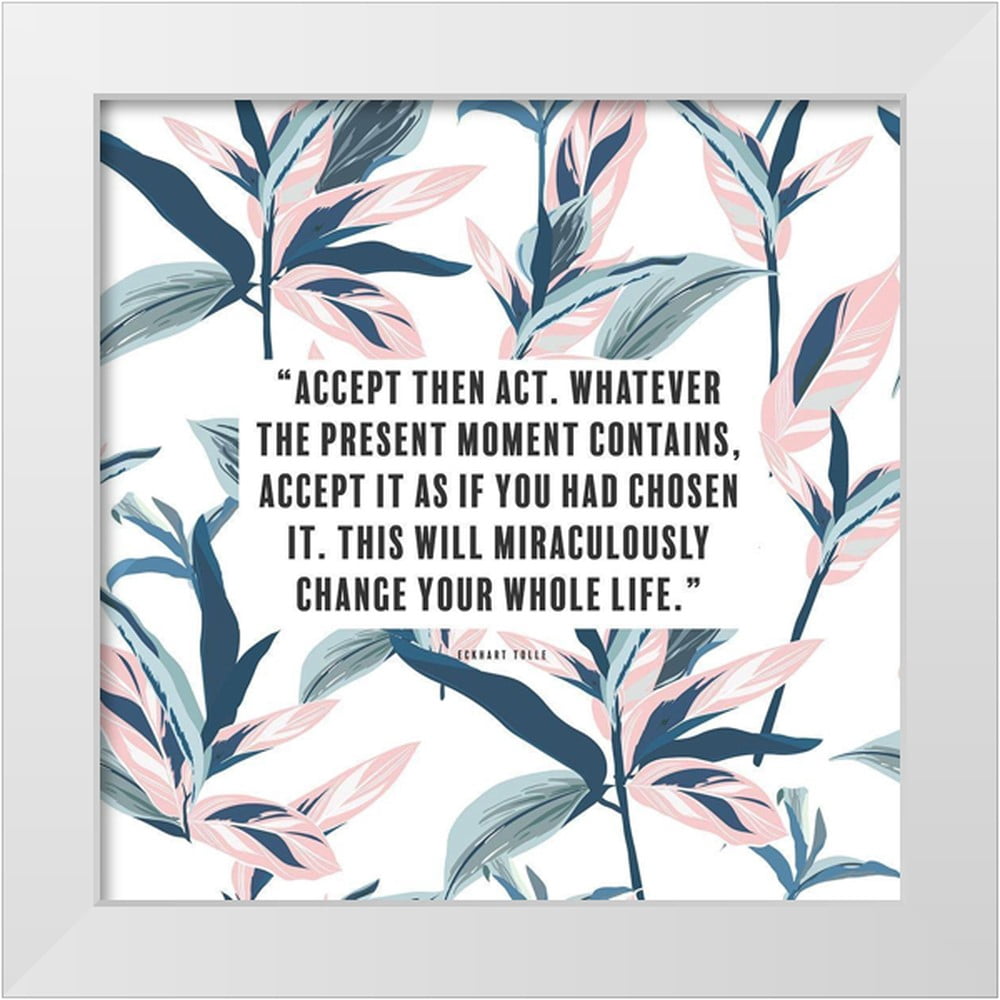 ArtsyQuotes 20x20 White Modern Wood Framed Museum Art Print Titled ...