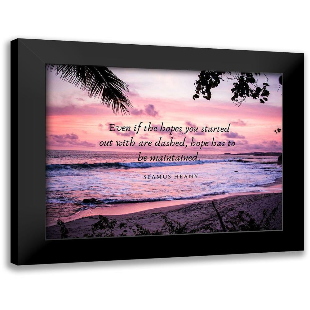 ArtsyQuotes 24x19 Black Modern Framed Museum Art Print Titled - Seamus ...