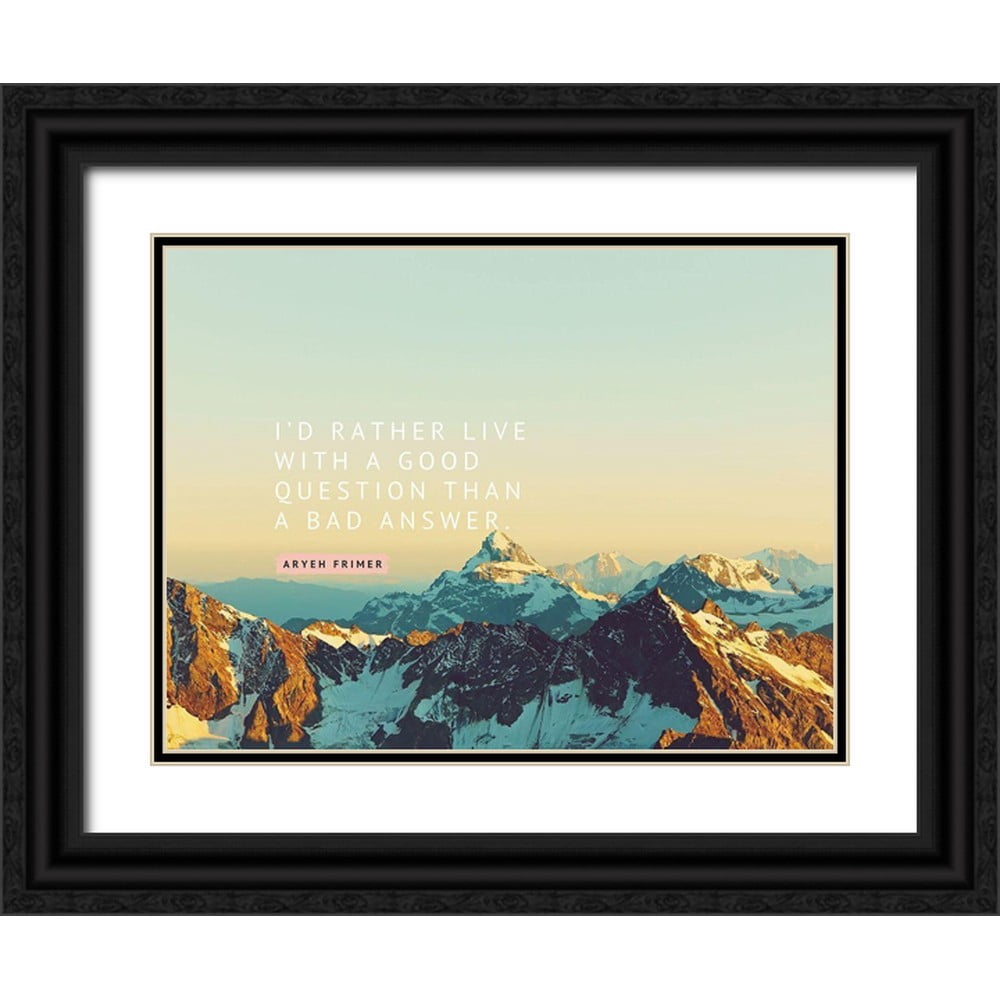 ArtsyQuotes 24x19 Black Ornate Wood Framed with Double Matting Museum ...