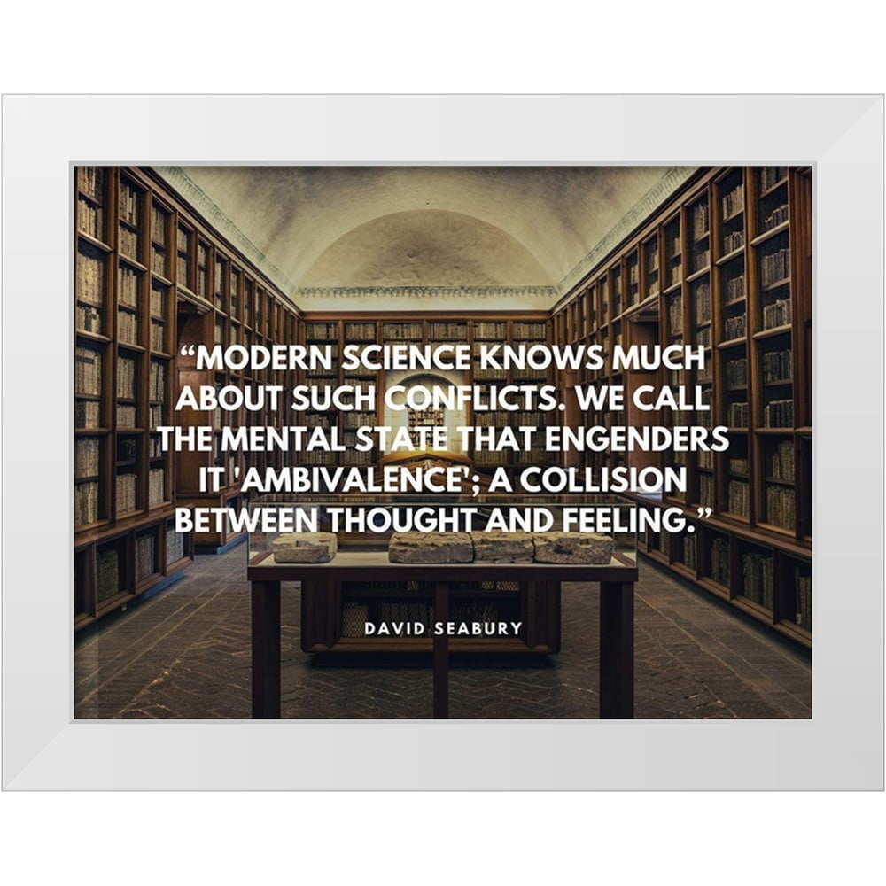 ArtsyQuotes 24x19 White Modern Wood Framed Museum Art Print Titled ...