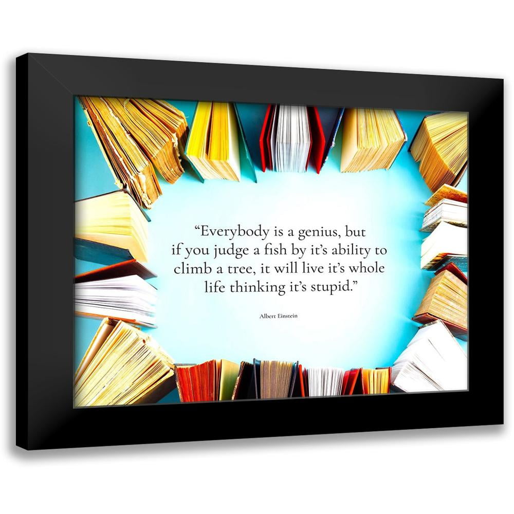 ArtsyQuotes 24x20 Black Modern Framed Museum Art Print Titled - Albert ...