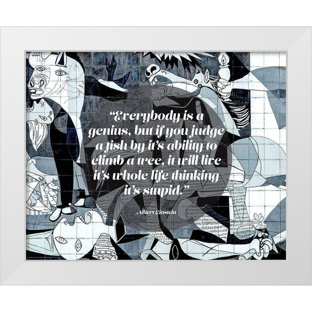 ArtsyQuotes 24x20 White Modern Wood Framed Museum Art Print Titled ...
