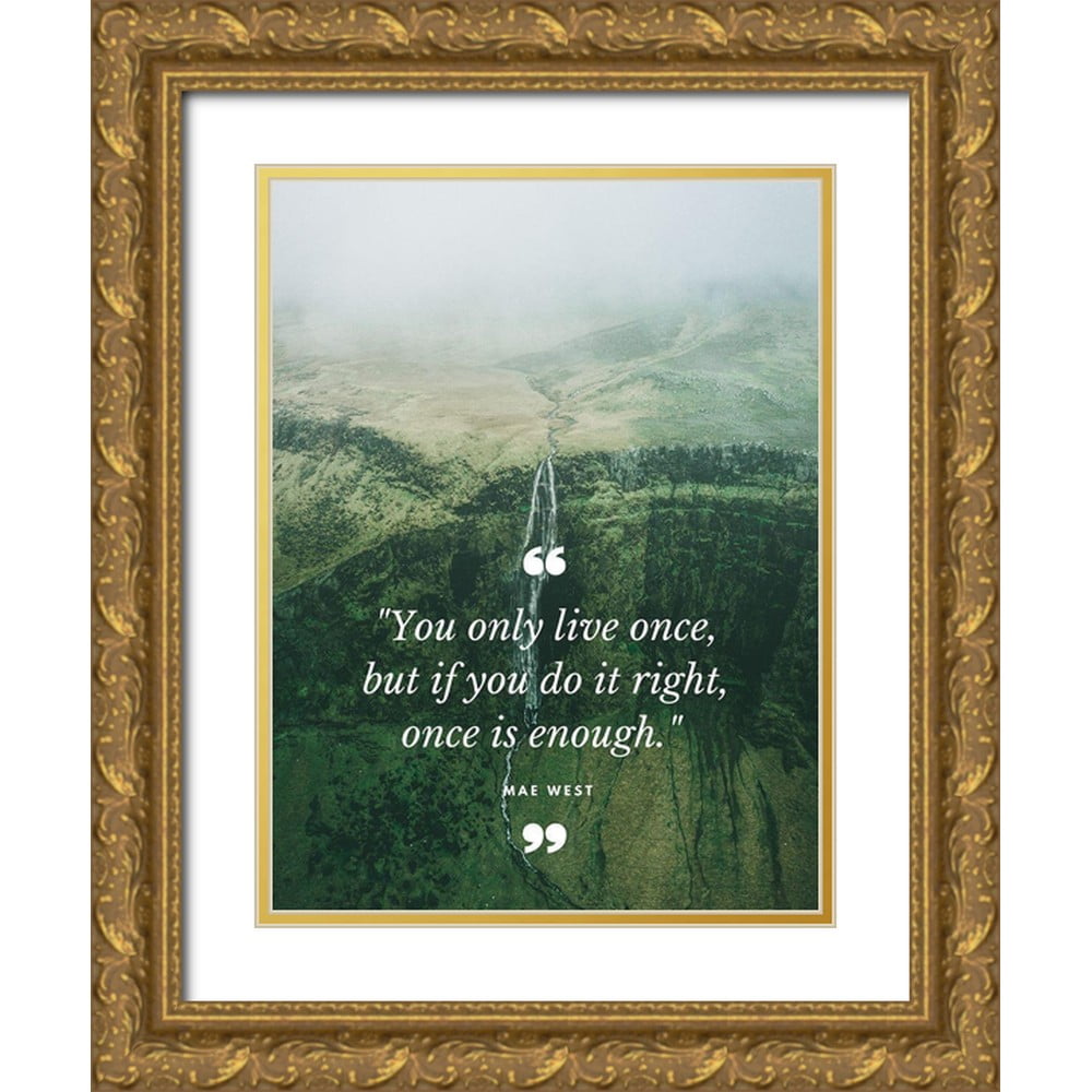 ArtsyQuotes 25x32 Gold Ornate Wood Framed with Double Matting Museum ...