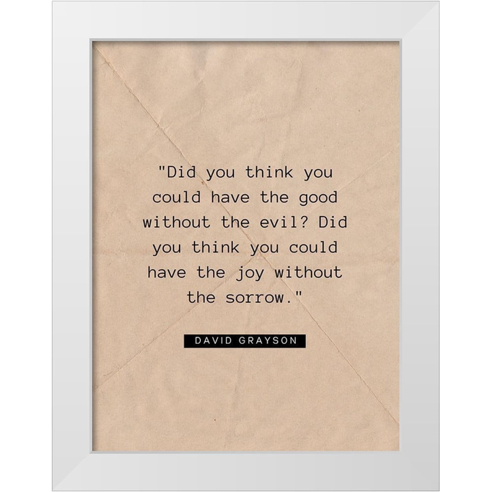 ArtsyQuotes 25x32 White Modern Wood Framed Museum Art Print Titled ...