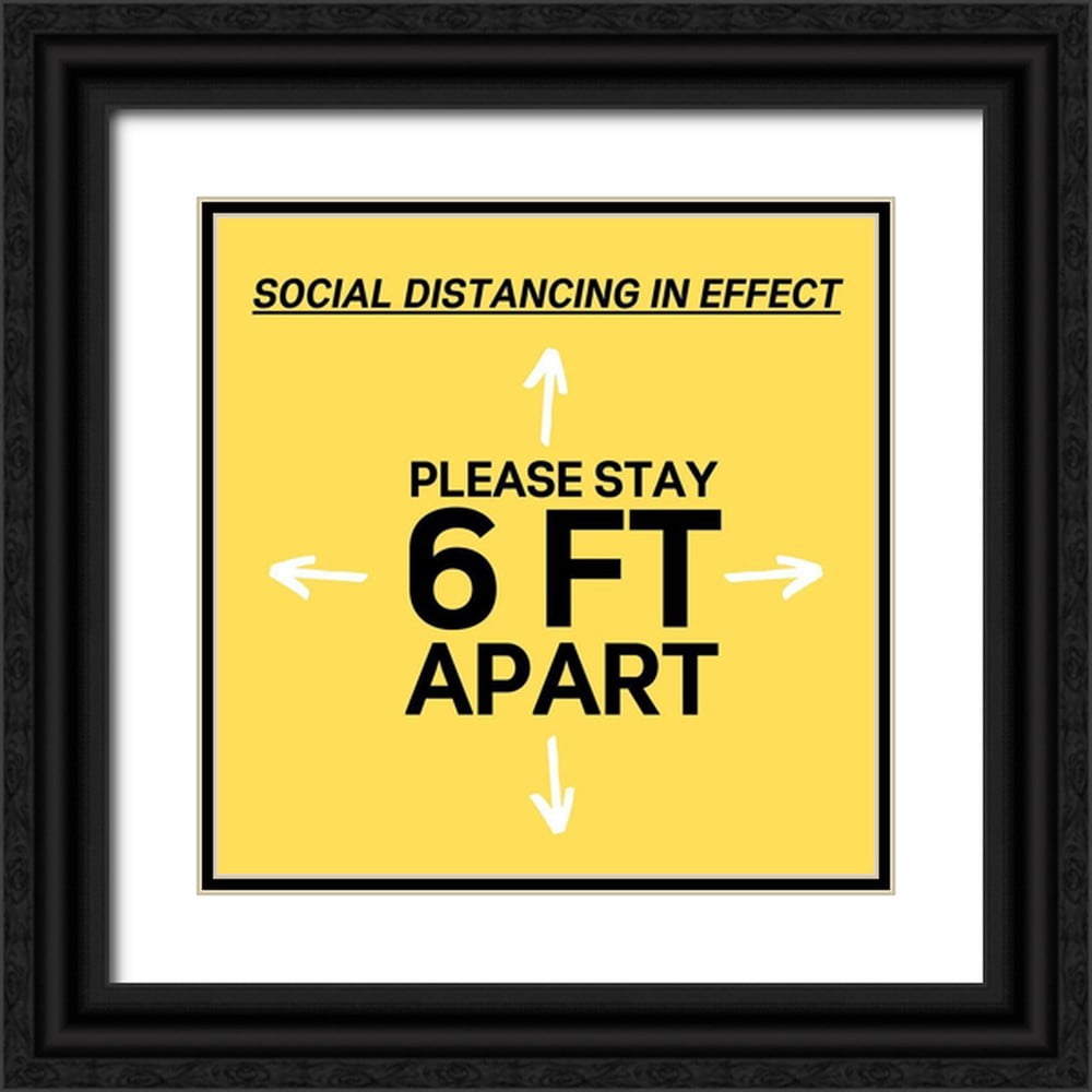 ArtsyQuotes 26x26 Black Ornate Wood Framed with Double Matting Museum ...