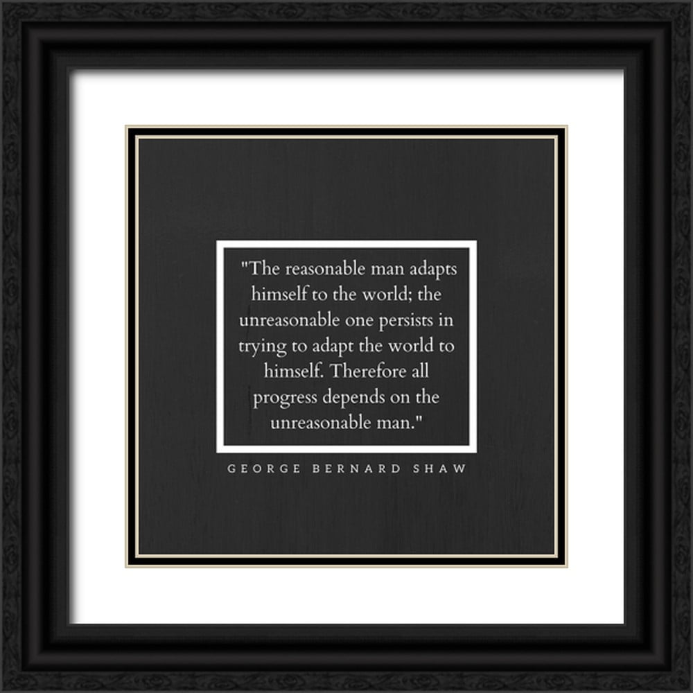ArtsyQuotes 26x26 Black Ornate Wood Framed with Double Matting Museum ...
