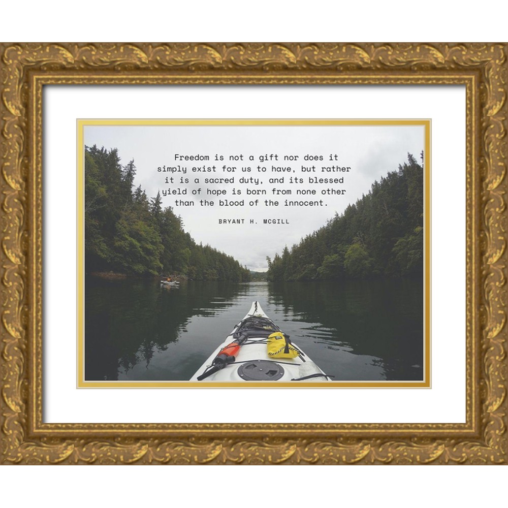 ArtsyQuotes 32x25 Gold Ornate Wood Framed with Double Matting Museum ...