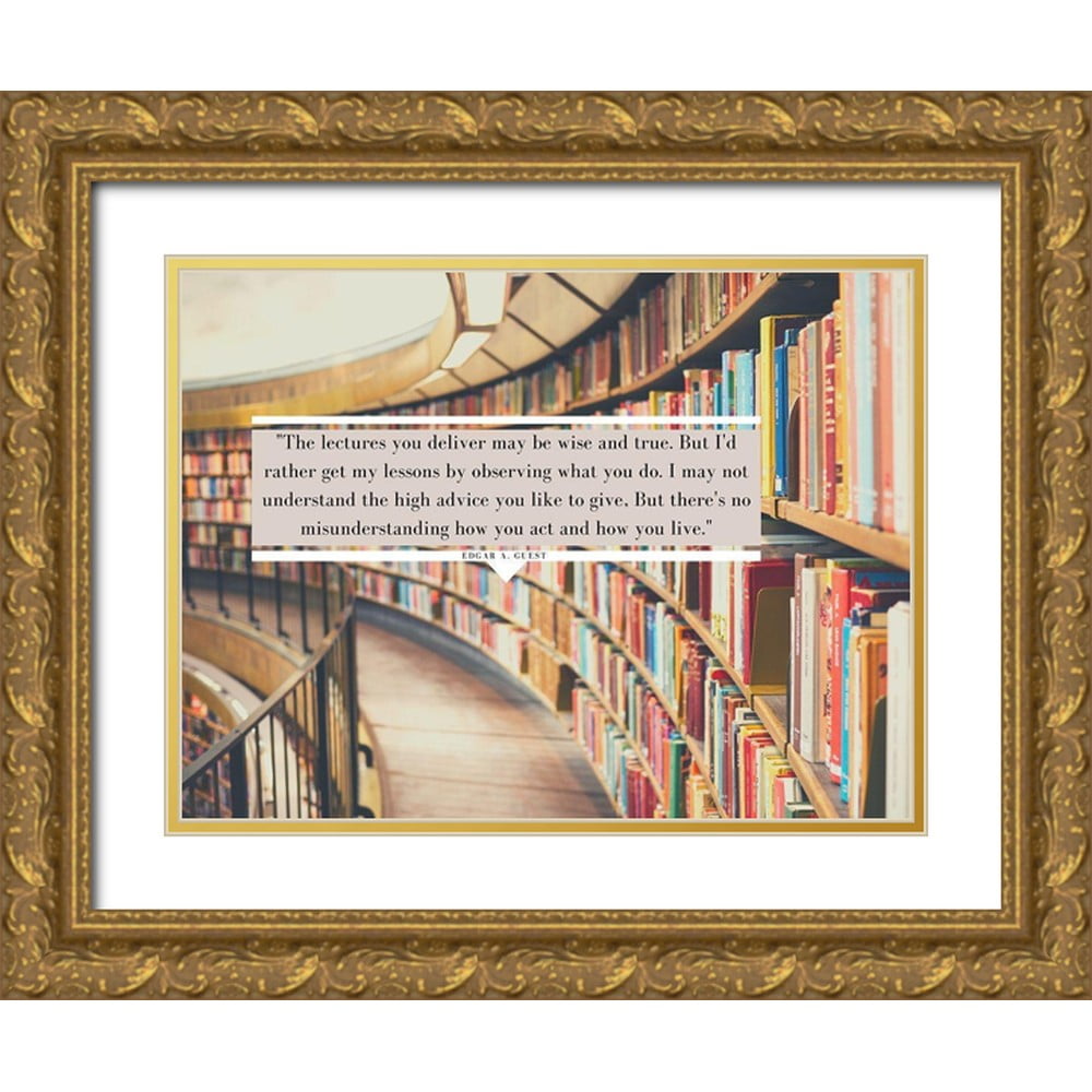 ArtsyQuotes 32x25 Gold Ornate Wood Framed with Double Matting Museum ...