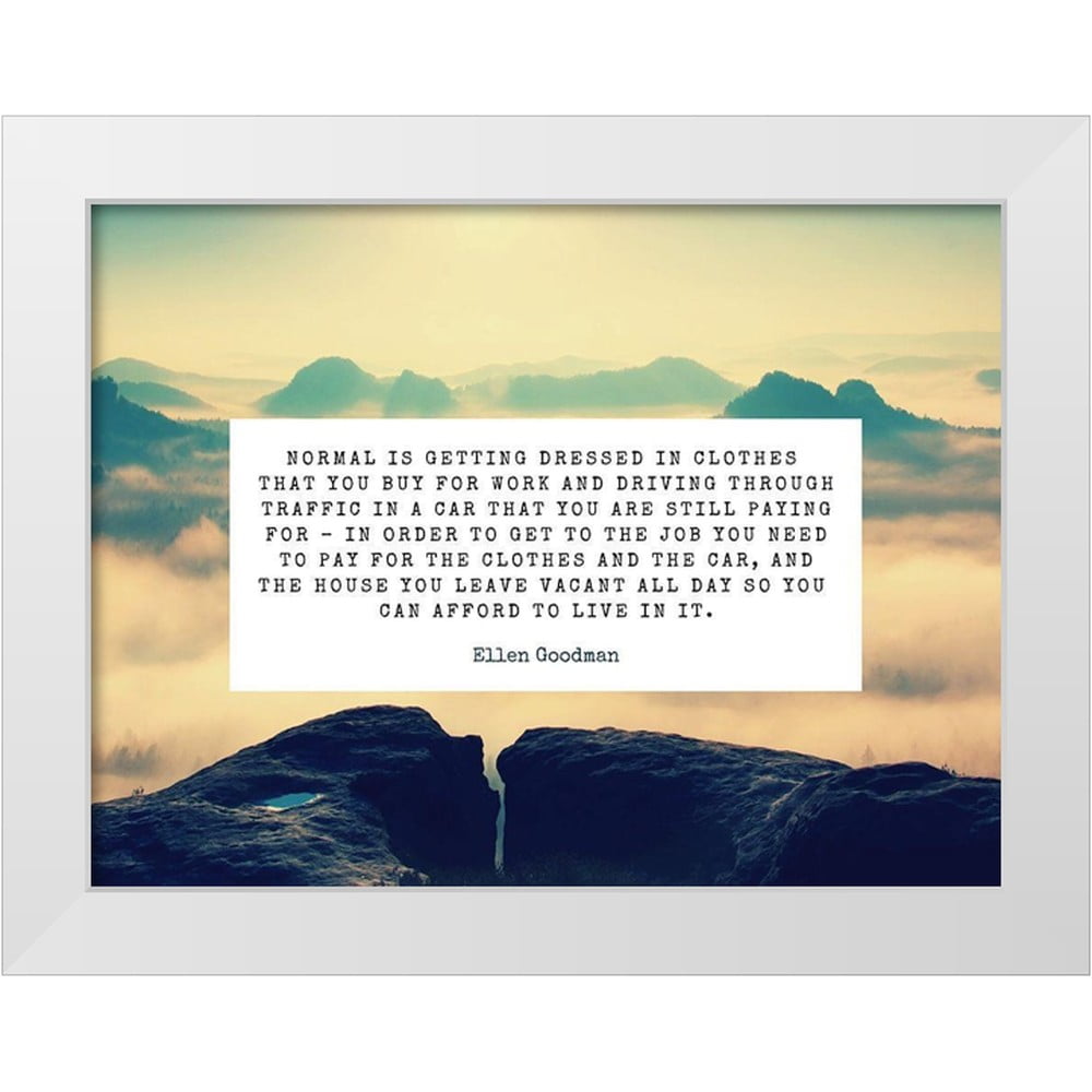 ArtsyQuotes 32x25 White Modern Wood Framed Museum Art Print Titled ...