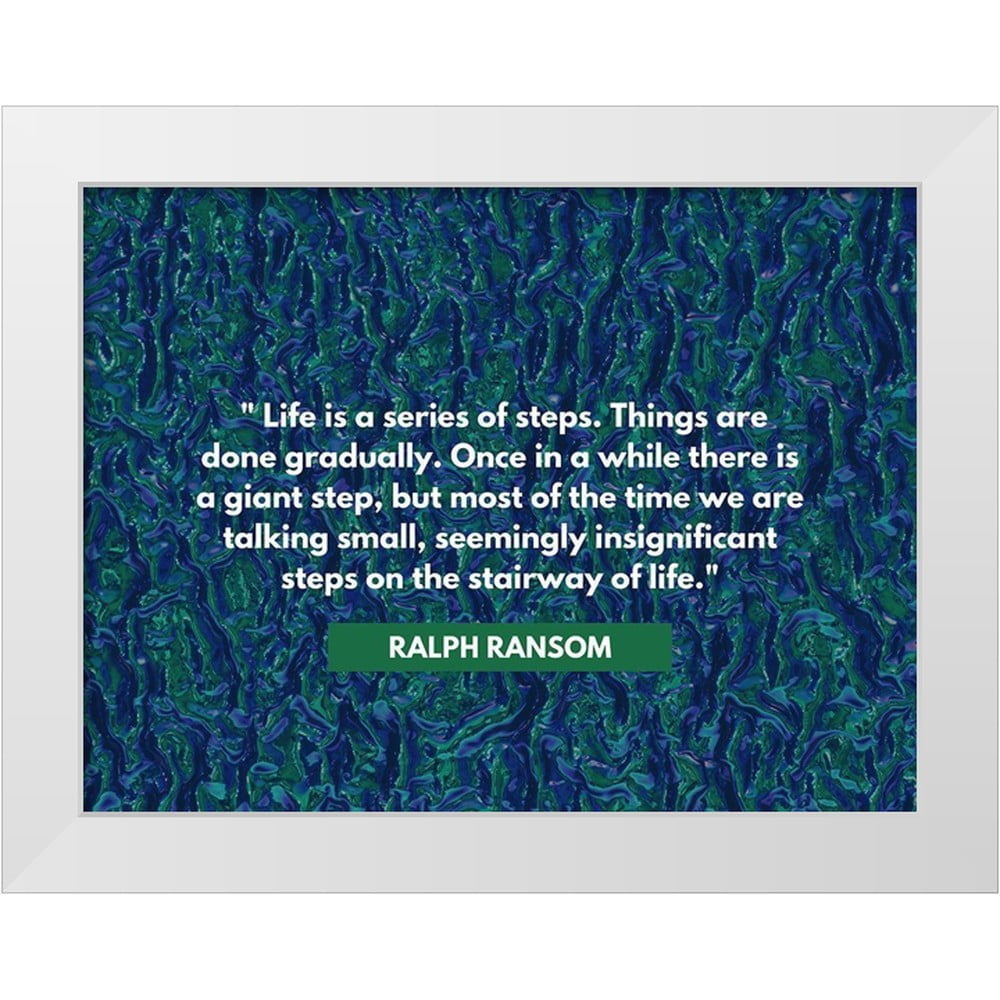 ArtsyQuotes 32x25 White Modern Wood Framed Museum Art Print Titled ...