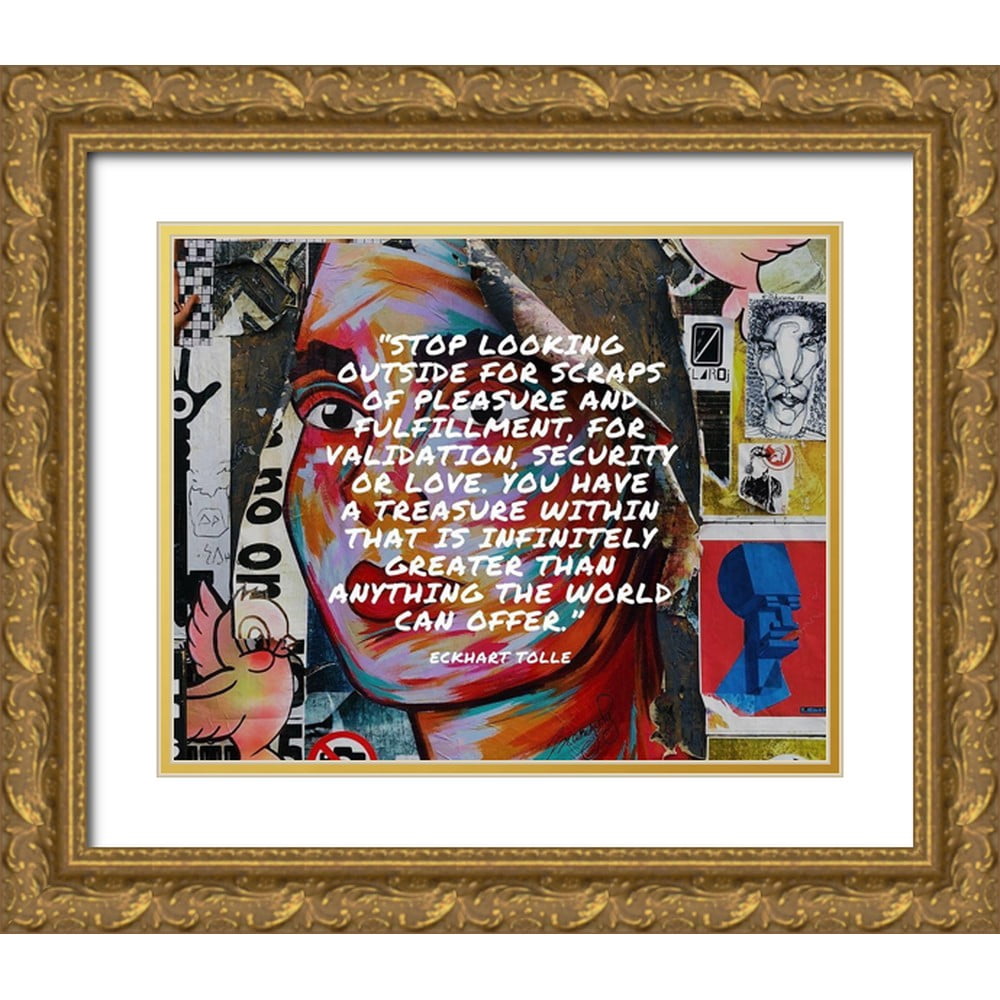 ArtsyQuotes 32x26 Gold Ornate Wood Framed with Double Matting Museum ...