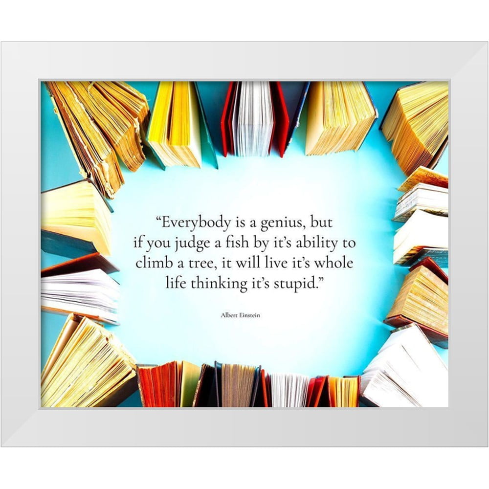 ArtsyQuotes 32x26 White Modern Wood Framed Museum Art Print Titled ...